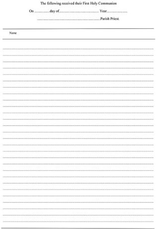 First Holy Communion Register – John F Neale Publishing